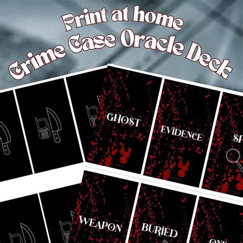 Printable Crime Case Oracle Deck 100 Cards Pdf File Etsy