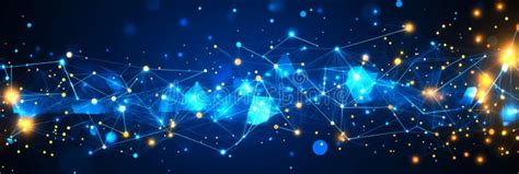 Abstract Technology Background With Connected Dots Lines And