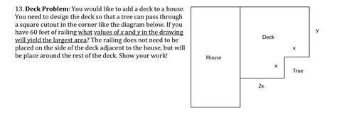 Solved 13 Deck Problem You Would Like To Add A Deck To A