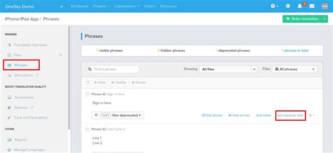 Setting Length Limit Character Limit Onesky