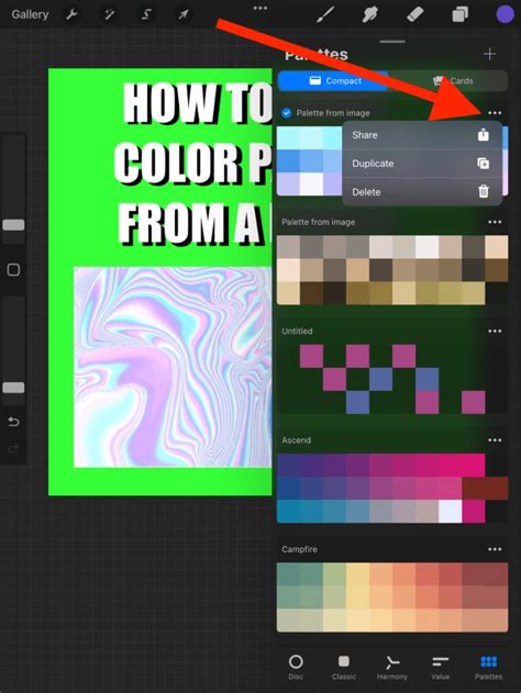 How To Make Color Palette In Procreate From A Photo