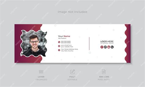 Premium Vector Modern Creative Email Signature Or Email Footer Design