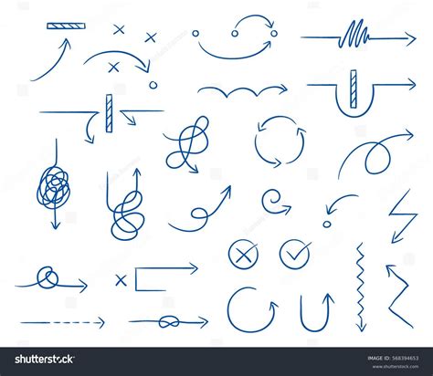 Hand Drawn Thick Arrow Photos And Images Shutterstock