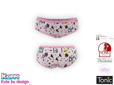 Second Life Marketplace Kerri Girls Cotton Panties Triangle Pink