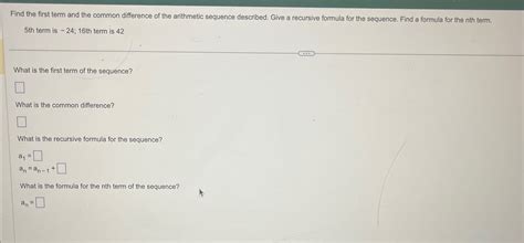 solved find the first term and the common difference of the