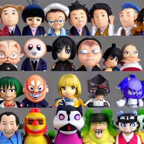 The Gang Of Famous Japanese Fictional Characters In High Definition 3d