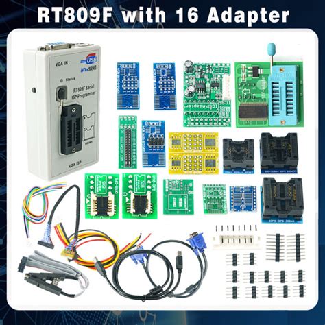 [snag] 100 original rt809f serial isp programmer 16 adapters 1 8v