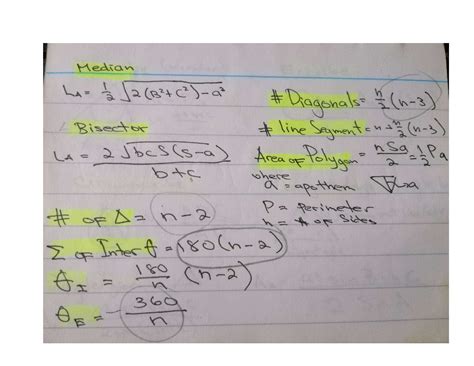 Solution Engineering Geometry Formulas Studypool