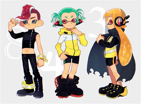 Agent 8 Agent 3 And Agent 4 Splatoon And 1 More Drawn By Sakino