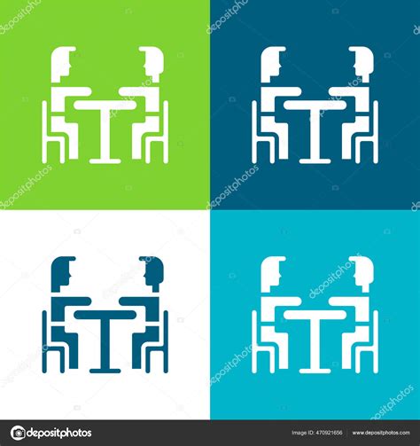 Breakfast Flat Four Color Minimal Icon Set Stock Vector By ©infolight 470921656