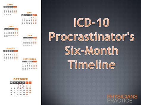 Icd 10 Procrastinators Six Month Timeline