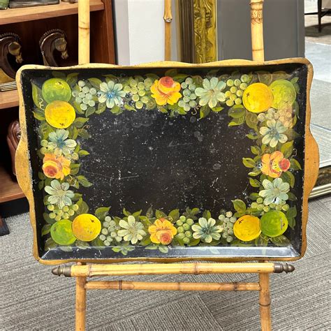 Antique Tole Tray Featuring Antique Vintage And Mid Century Furnishings