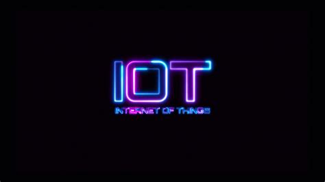 Loop IOT Internet Of Things Pink Blue Neon Text Stock Video At Vecteezy