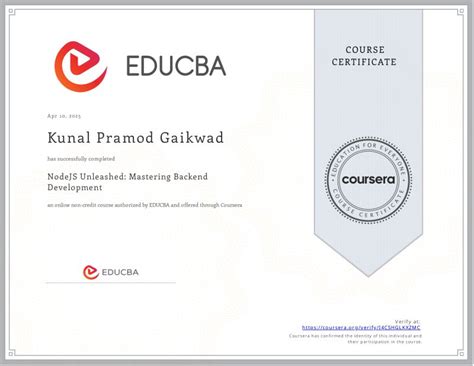 Nodejs Backenddevelopment Coursera Learningjourney Webdevelopment Kunal Gaikwad