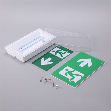 5w Led Fire Resistance Emergency Exit Sign Light Rechargeable Led Building Emergency Bulkhead