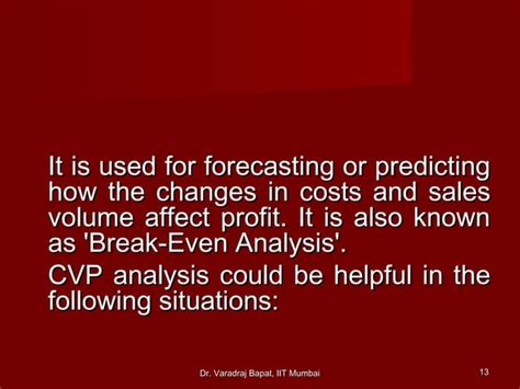 Cost Volume Profit Analysis Ppt