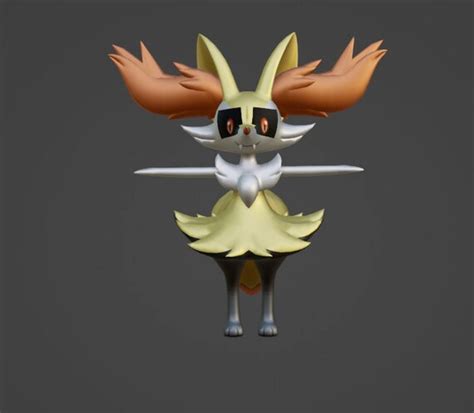 Braixen Figurine Model For 3d Printing Blender Files Etsy Canada