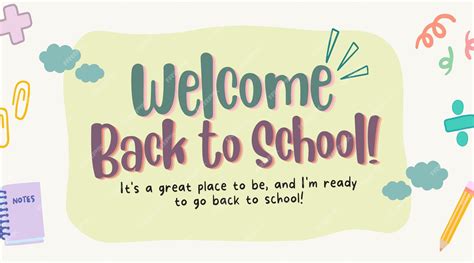 Premium Vector Poster That Says Welcome To School Banner Design