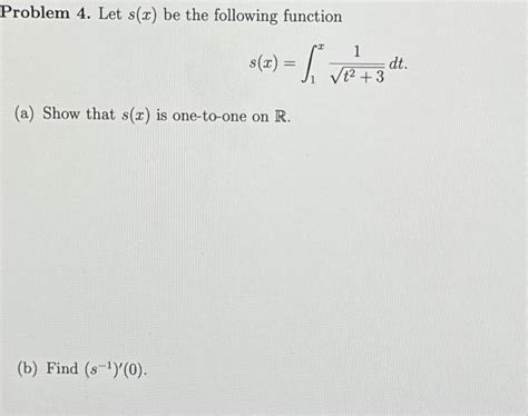 Solved Problem 4 Let Sx Be The Following Function 1 Sx