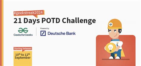 Geekstreak2024 Potd Geekstreak2024 Deutschebank Geeksforgeeks