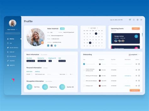 dashboard widgets employee onboarding ui design website dashboard