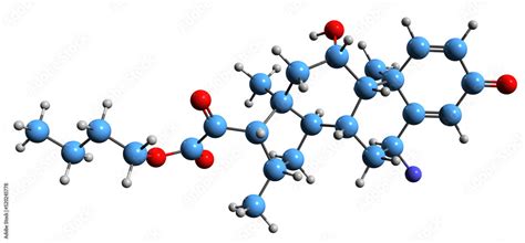 3d Image Of Fluocortin Butyl Skeletal Formula Molecular Chemical Structure Of Synthetic
