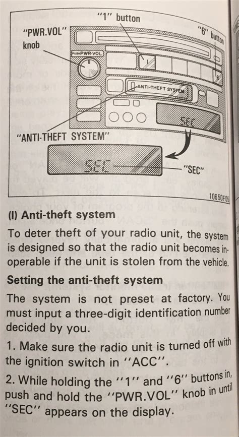 Radio Anti Theft System MR Owners Club Forum