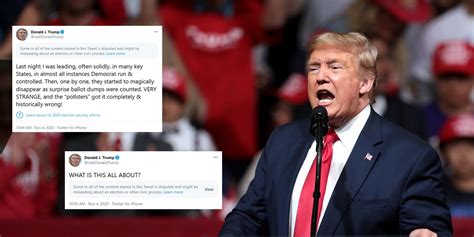 Twitter Labels Trumps Election Tweets As Disputed And Misleading