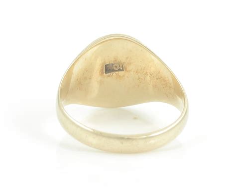 Vintage 10k Oval Signet Ring Edwardian 10k Gold Youth Signet Ring 10k