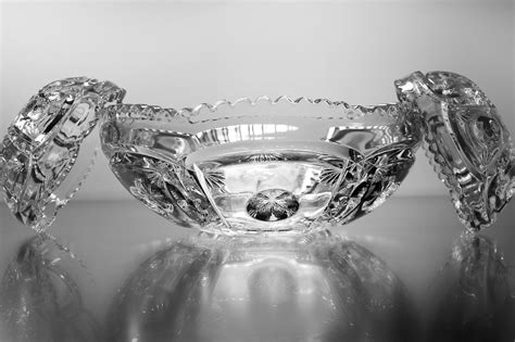 Antique Eapg Berry Bowl Set Tarentum Peerless Frost Crystal 7 Piece