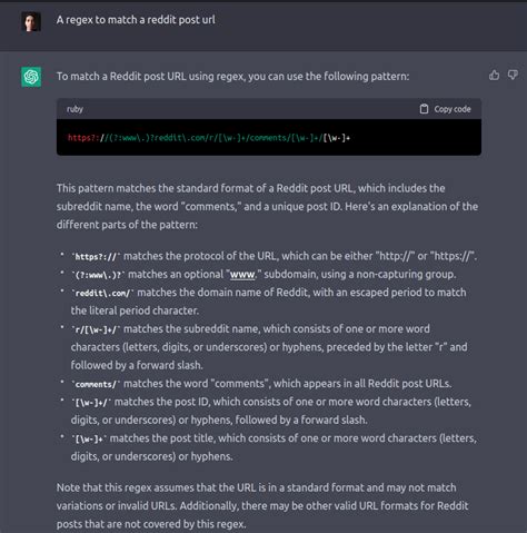chatgpt is a regex god r webdev