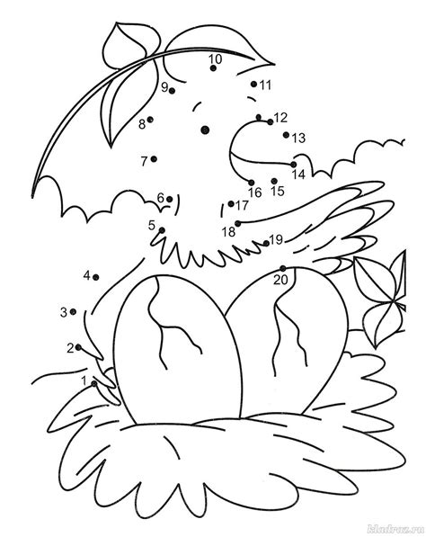 Задание «Соедини по точкам для детей 6 8 лет Соедини точки по порядку и раскрась картинку