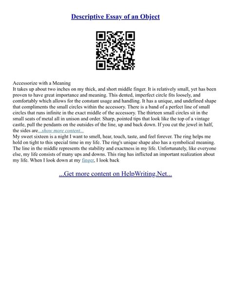 Ppt Describe An Object Essay Powerpoint Presentation Free Download