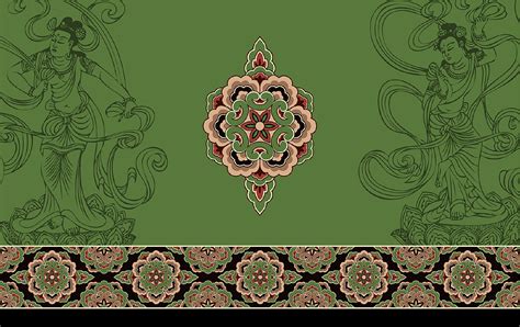 敦煌莫高窟壁画之唐宋服饰边饰纹样（二）平面图案三青草木原创作品 站酷zcool