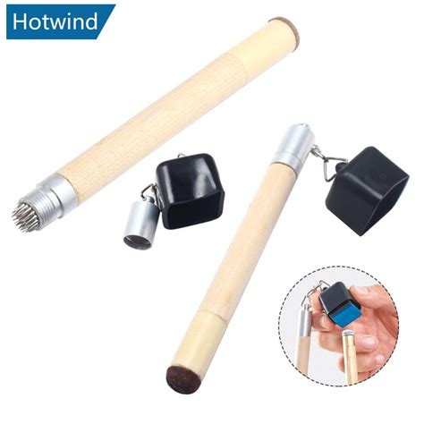 Hw Multi Function Billiards Wooden Chalk Pen Pool Cue Tip Needling