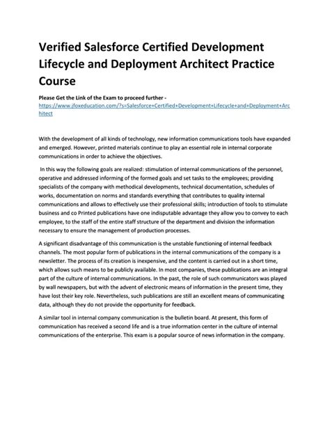 Ppt Verified Salesforce Certified Development Lifecycle And