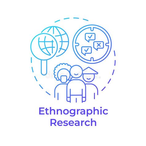 Ethnographic Research Blue Gradient Concept Icon Stock Illustration Illustration Of Science