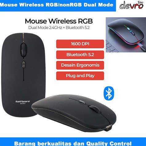 Jual VIRAL Mouse Bluetooth 4 Rechargeable Silent Klik Mouse Wireless Mouse RGB Bluetooth 52