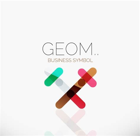 Premium Vector Logo Linear Abstract Geometric Icon