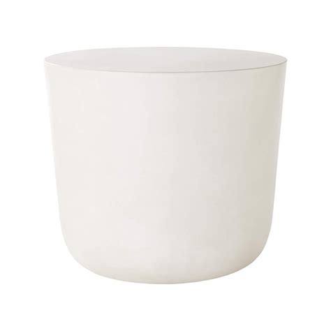Ivory Cement Side Table — Decco