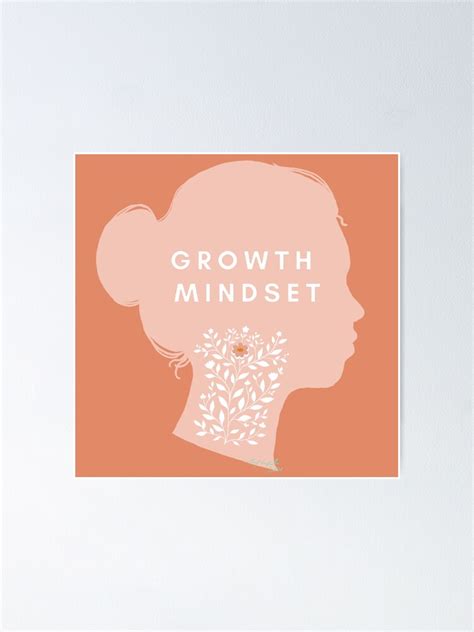 Growth Mindset Pink Poster For Sale By Pencilpepper Redbubble