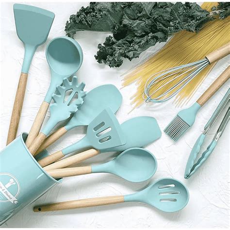 Silicone And Wooden Kitchen Utensils Set 12pcs Quickee Online