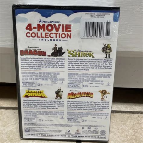 Dreamworks Dvd Shrek Kung Fu Panda Madagascar How To Train Your Dragon