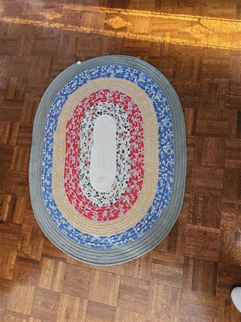 Colorful Oval Jelly Roll Rug Etsy