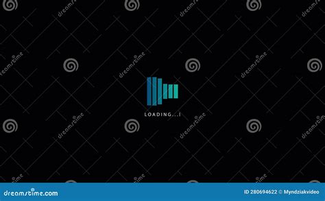 Loading Bar Downloading Progress Animation Futuristic Progress Loading
