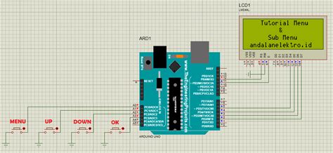 antarmuka menu dan submenu pada lcd dan tombol menggunakan arduino foxify