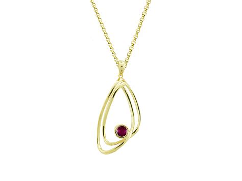 9ct Gold Ruby Pendant And Chain Forum Jewellers