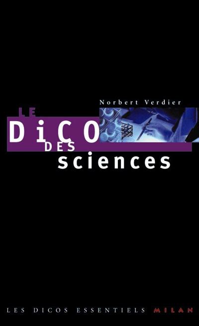 Le Dico Des Sciences Norbert Verdier Achat Livre Fnac
