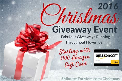 Christmas Giveaway Event 2016 Starting With 100 Amazon T Card