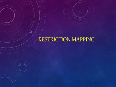 Restriction Mapping Ppt